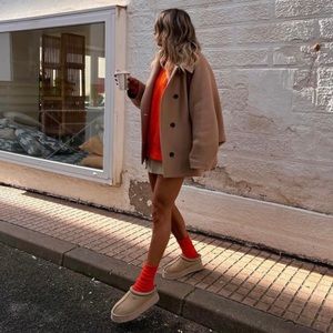Zara | Jackets & Coats | Zara Cropped Oversized Wool Coat Camel Tan | Poshmark